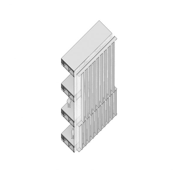 WHITE TENUN TOWER FACADE DETAIL | LEE YANG YANG