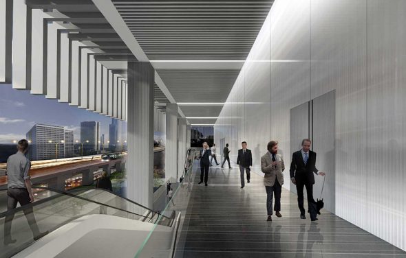 WHITE TENUN TOWER INTERIOR PERSPECTIVE PODIUM | LEE YANG YANG